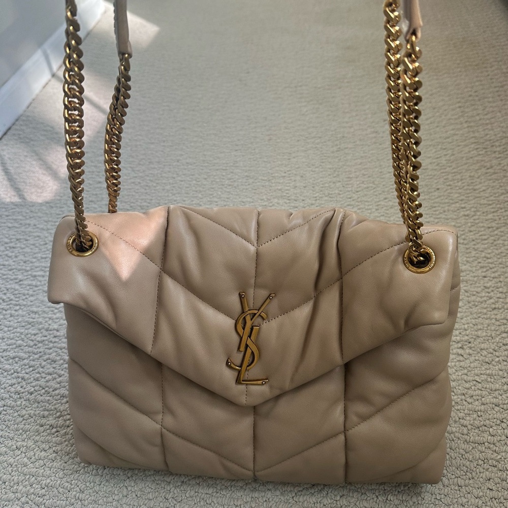 Authentic Ysl Medium Loulou Puffer - Gem